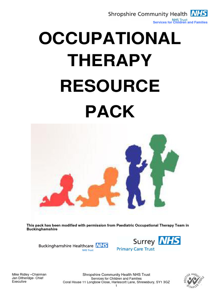 Occupational Therapy Resource Pack 1713173942 | PDF | Perception | Chair