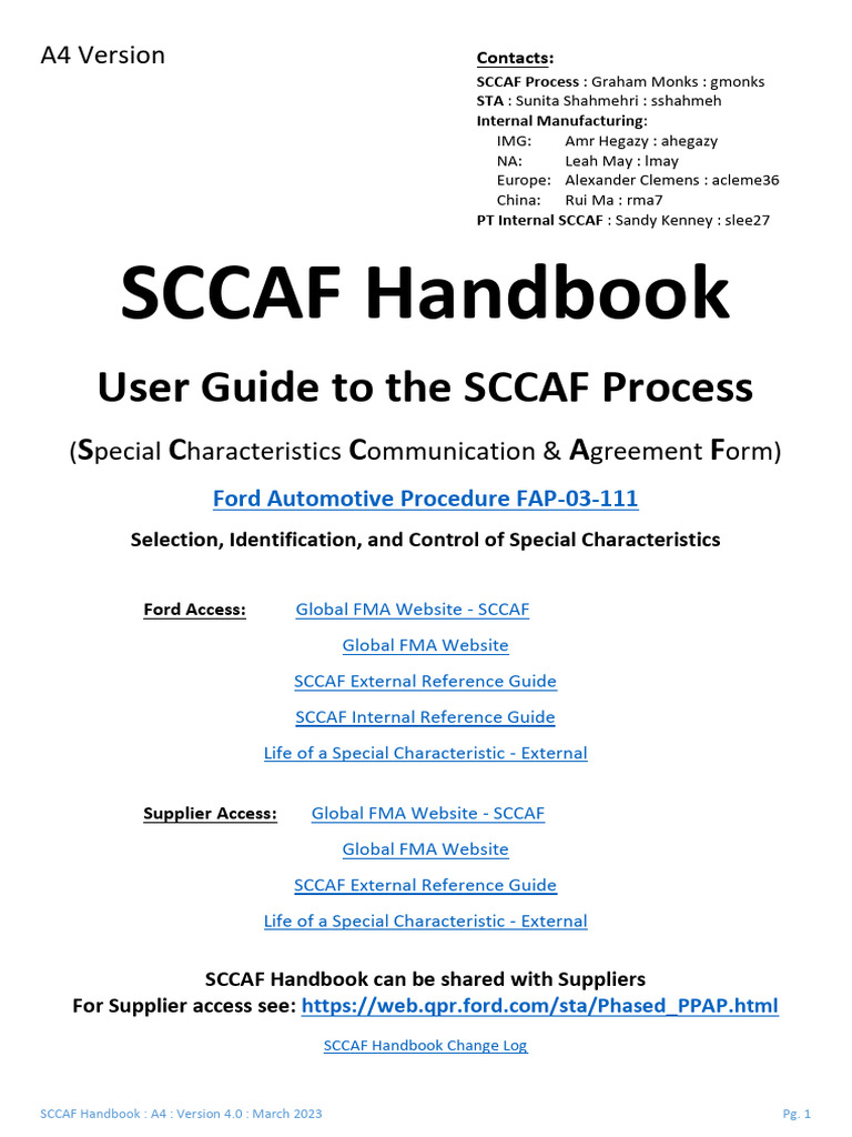 SCCAF - Handbook - A4 | PDF | Specification (Technical Standard ...