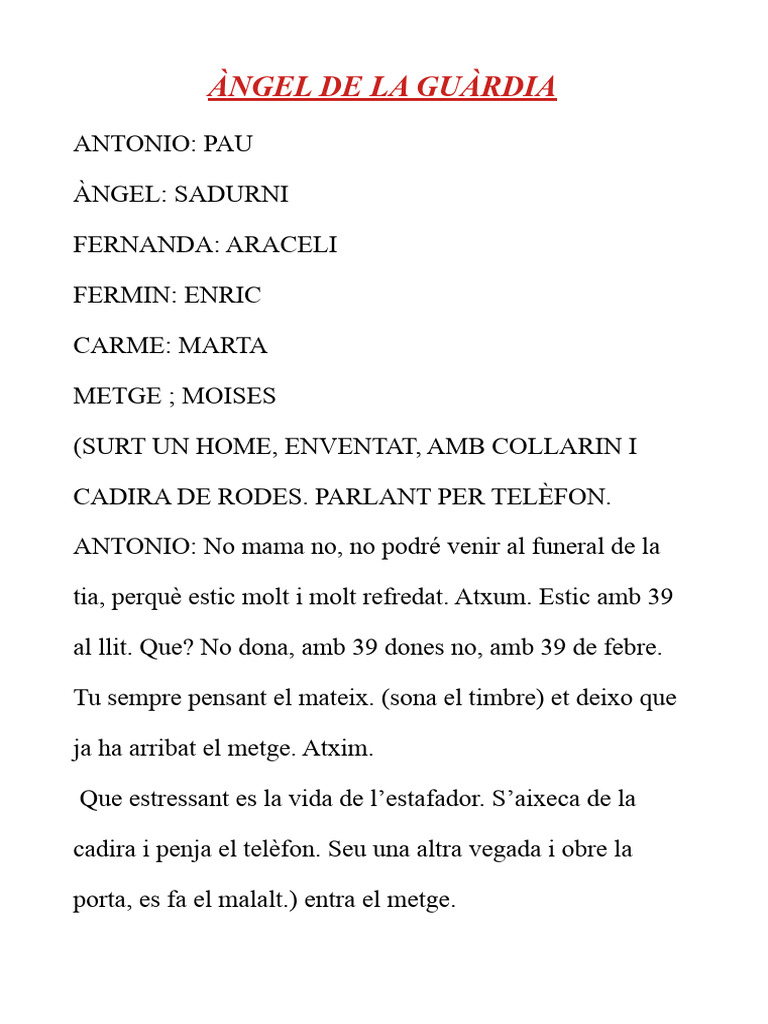 Teatre 2 Angel de La Guardia | PDF