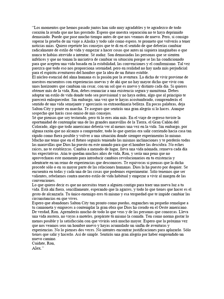 Carta de Alex A Ron | PDF
