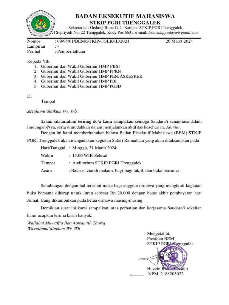 Pemberitahuan HMP | PDF