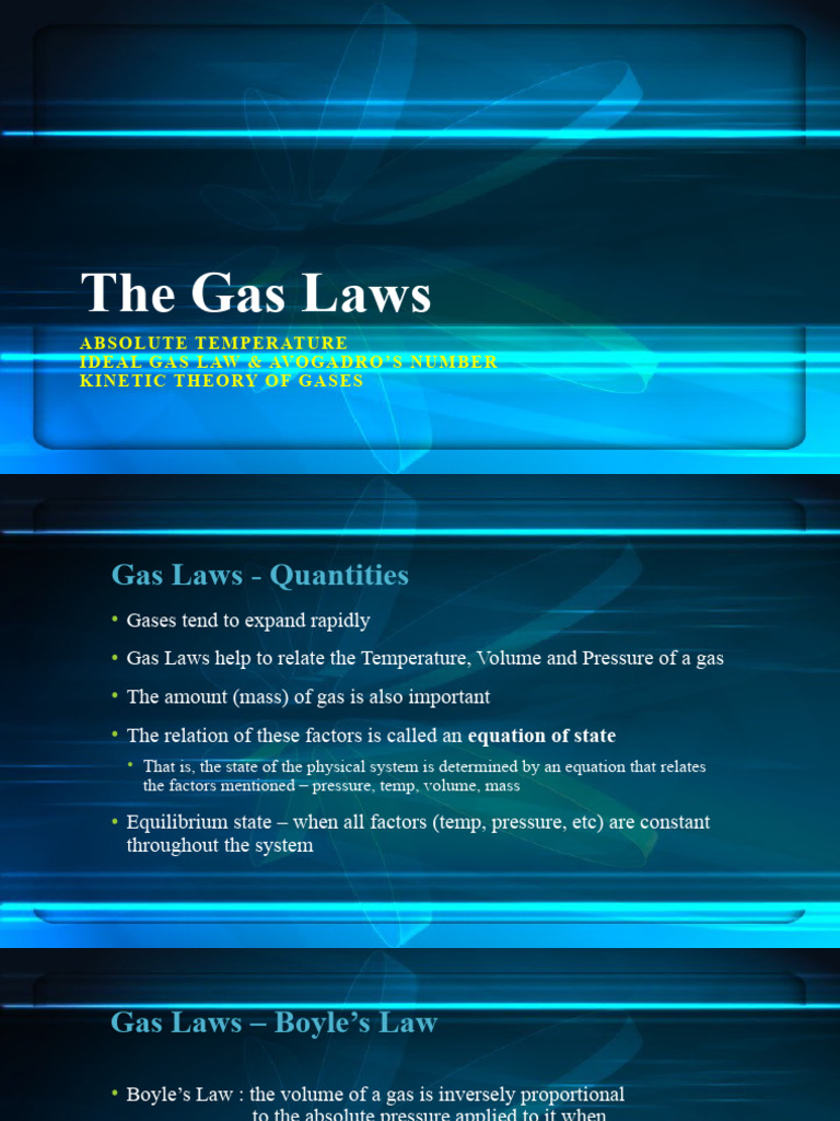 Understanding Gas Laws and Principles | PDF | Gases | Mole (Unit)