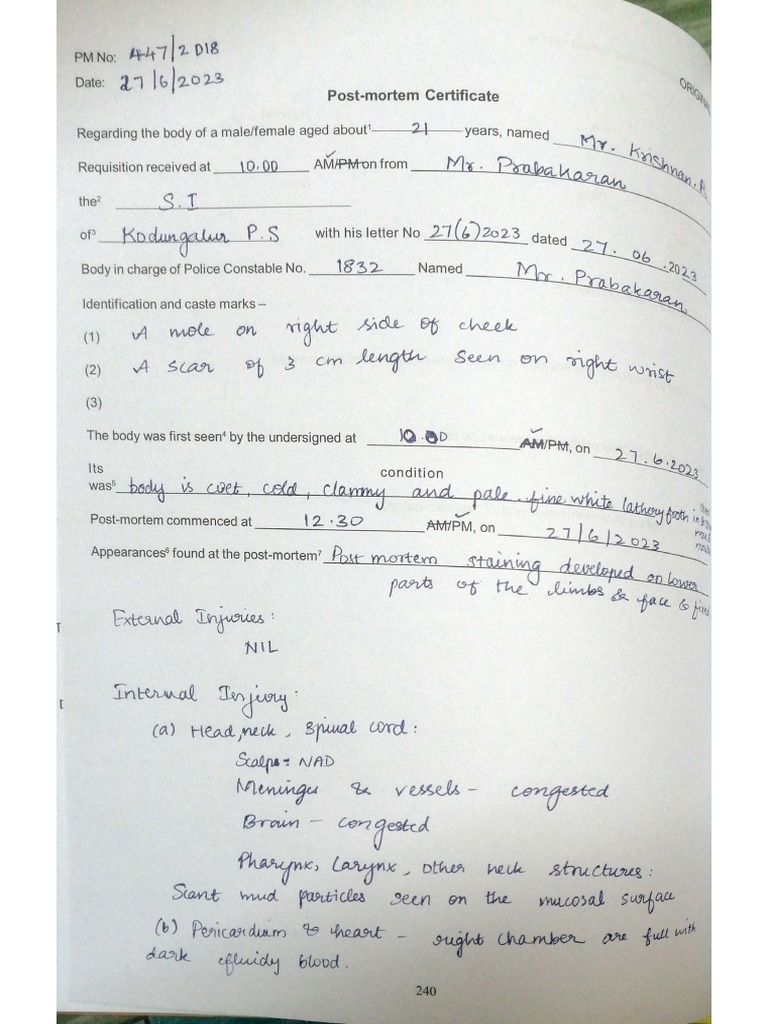 PM Report MR - Krishnan | PDF