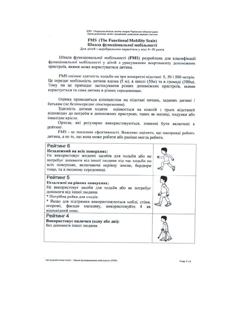 Шкала FMS | PDF