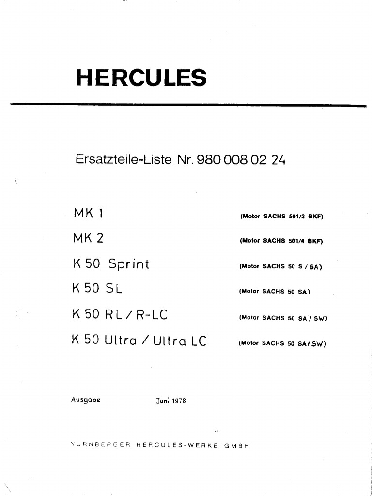 Ersatzteilliste K50-1 | PDF