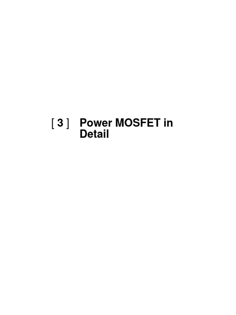 Power MOSFET Guide for Engineers | PDF | Field Effect Transistor | Mosfet