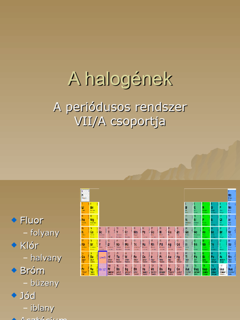 A Halogenek | PDF