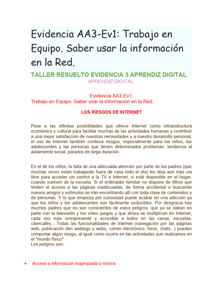 Evidencia AA3-EV1 | PDF | Virus de computadora | Internet