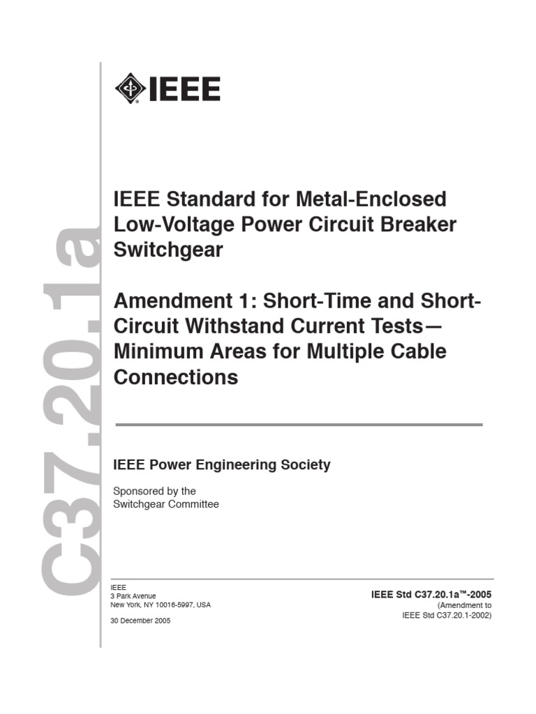 IEEE STD C37 20 1a 2005 IEEE Standard | PDF | Implied Warranty | Electricity