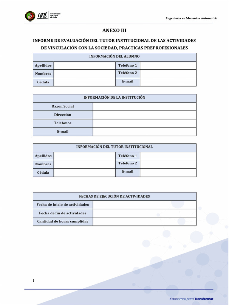 Anexo III | PDF | Evaluación