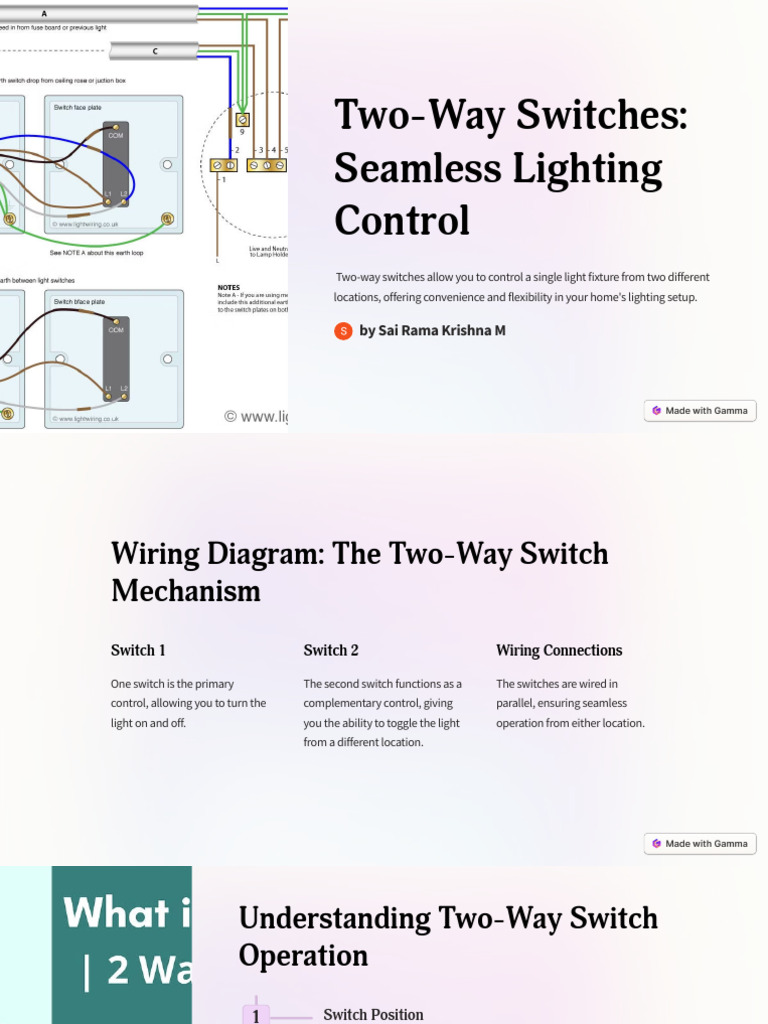 Two-Way Switches for Smart Lighting Control | PDF | Switch | Lighting