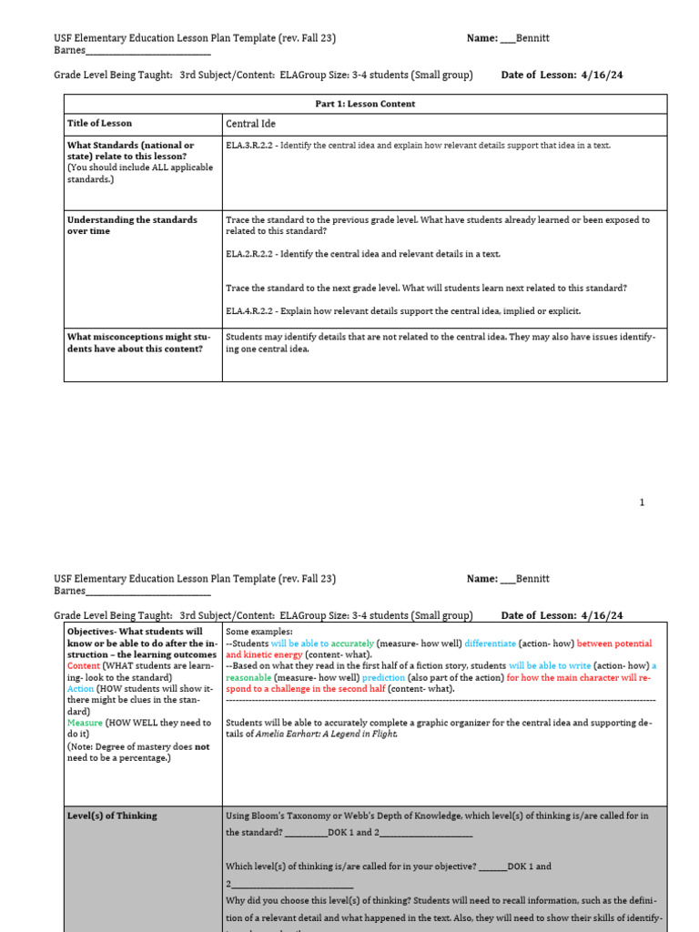 Supervisor Obs 2 | PDF | Lesson Plan | Rubric (Academic)