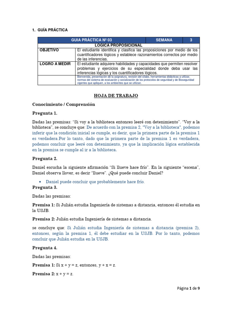 Ejercicios3 Resueltos | PDF | Inferencia | Lógica
