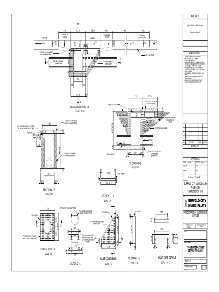 Stormwater Catchpit Details at Grade Revised | PDF | Materials ...
