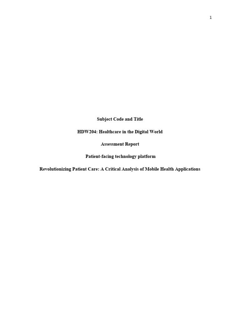 Revolutionizing Patient Care | PDF | Health Care | Mobile App