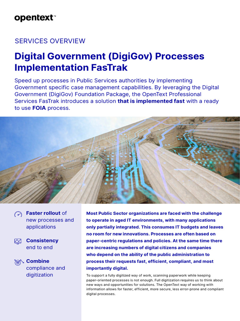Opentext Sro Digital Government Digigov Processes Implementation ...