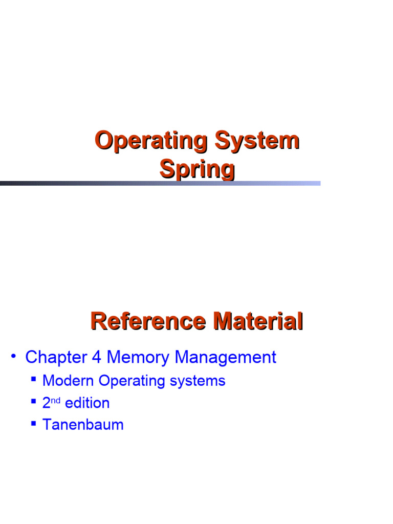 Lec32-Swapping | PDF | Process (Computing) | Computer Memory