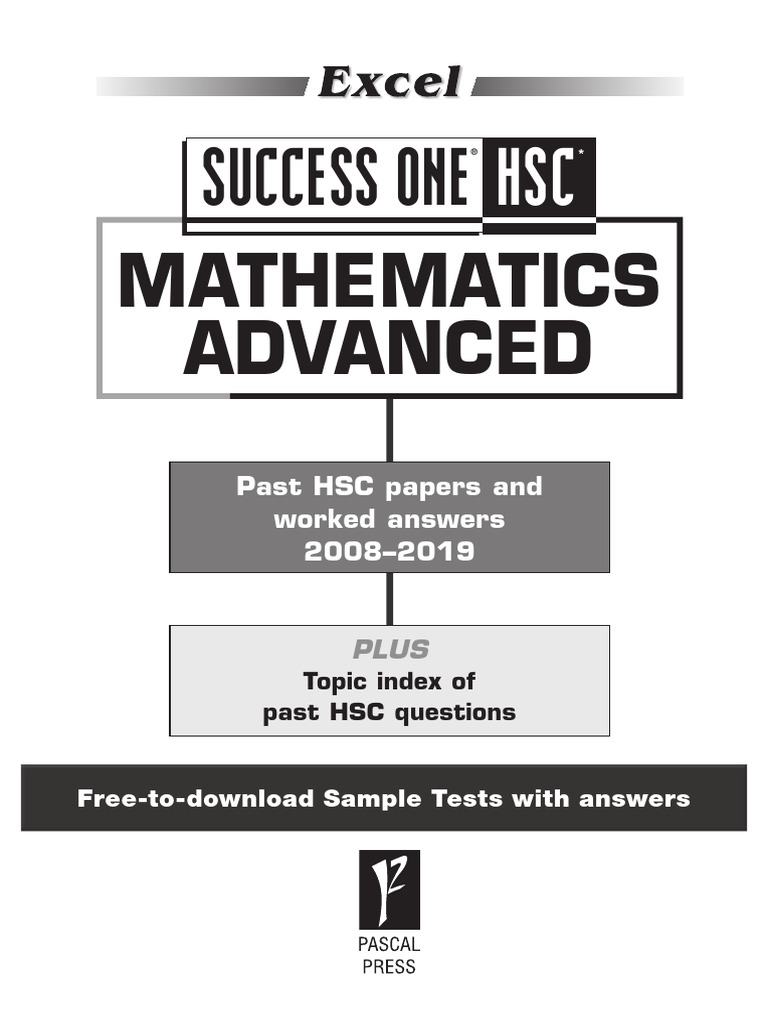 Success One HSC Mathematics Advanced Online Resource 2020 | PDF ...
