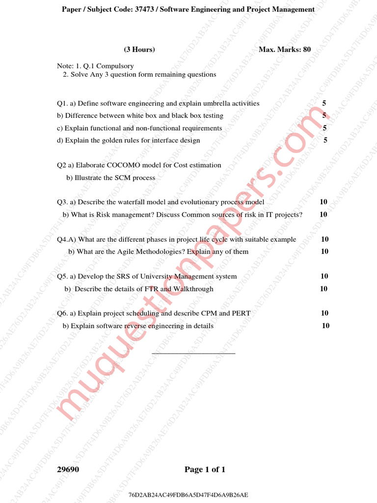 Software Engineering and Project Management May 2023 | PDF | Systems ...