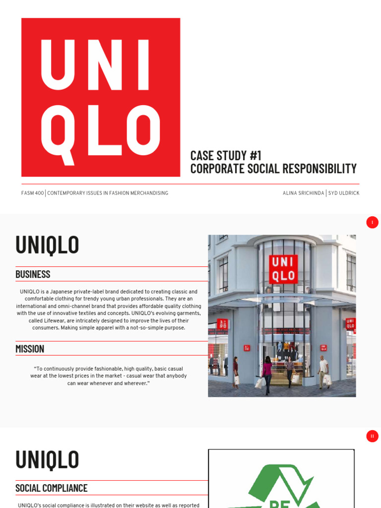 Uniqlo Case Study | PDF | Corporate Social Responsibility | Sustainability