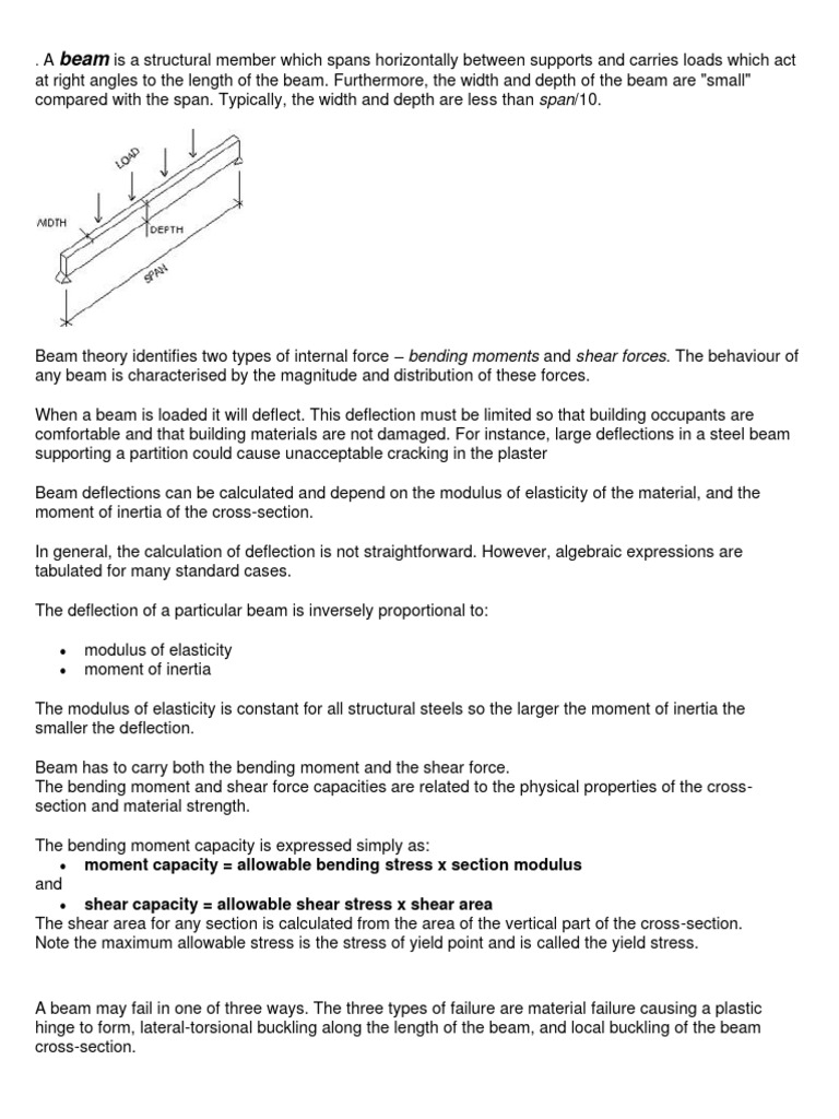 Steel Beam NSCP 2001 & 2 015 Analysis | PDF | Bending | Beam (Structure)