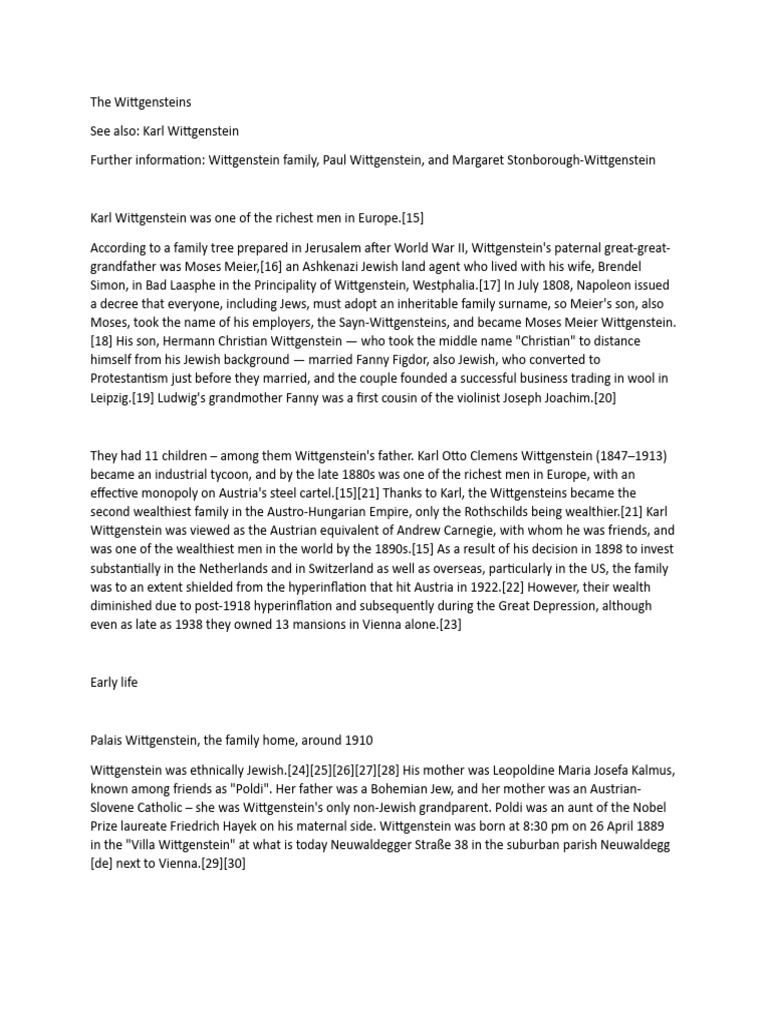 Ludwig Wittgenstein - Background | PDF | Ludwig Wittgenstein