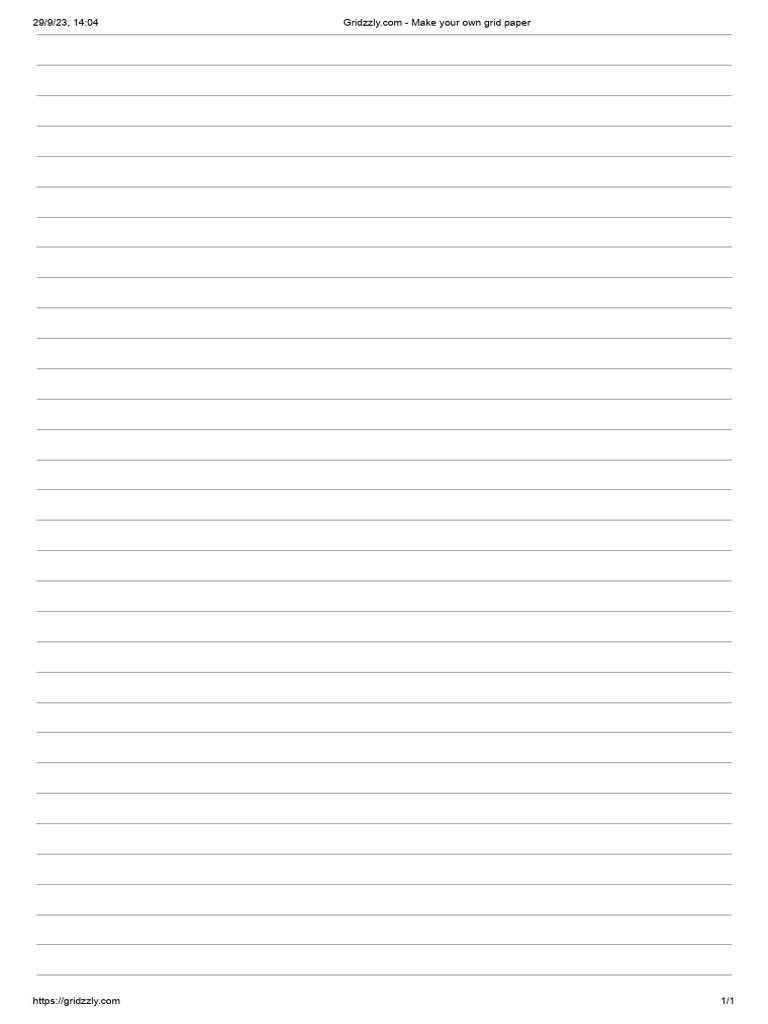 Gridzzly.com - Make Your Own Grid Paper | PDF