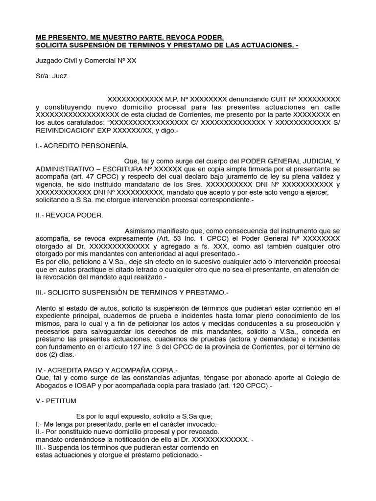 Revoca Poder Modelo. | PDF | Justicia | Crimen y violencia