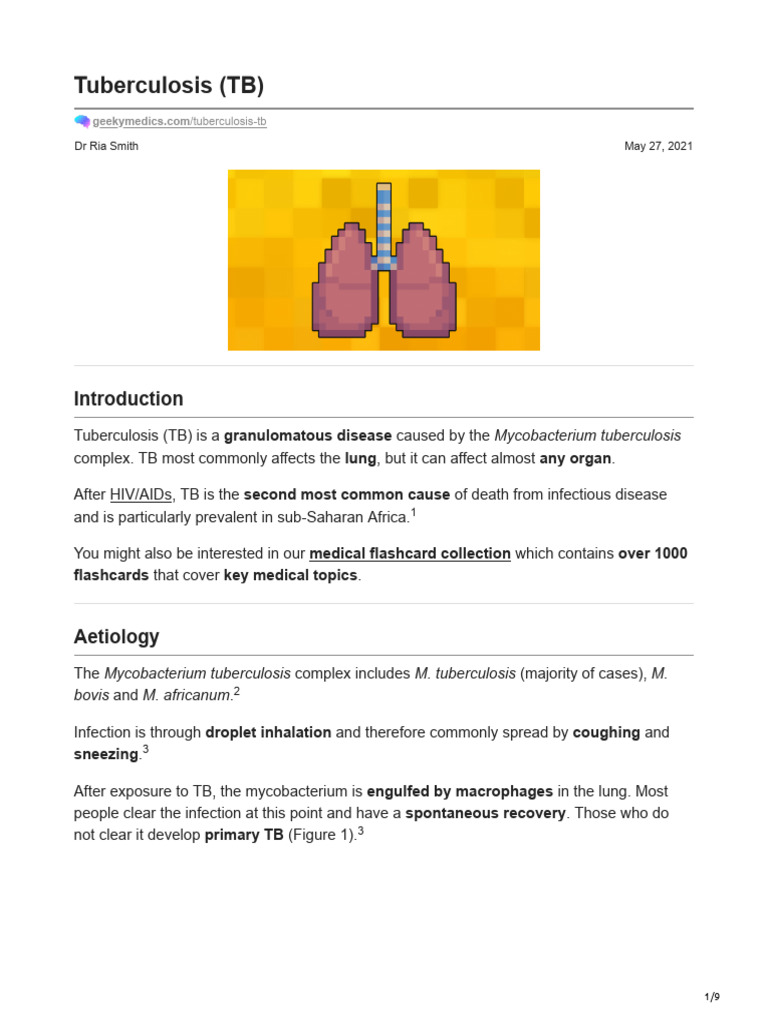 Tuberculosis TB | PDF | Tuberculosis | Health Sciences