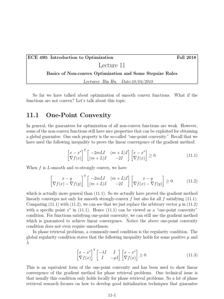Lecture11 | PDF | Mathematical Optimization | Mathematical Analysis