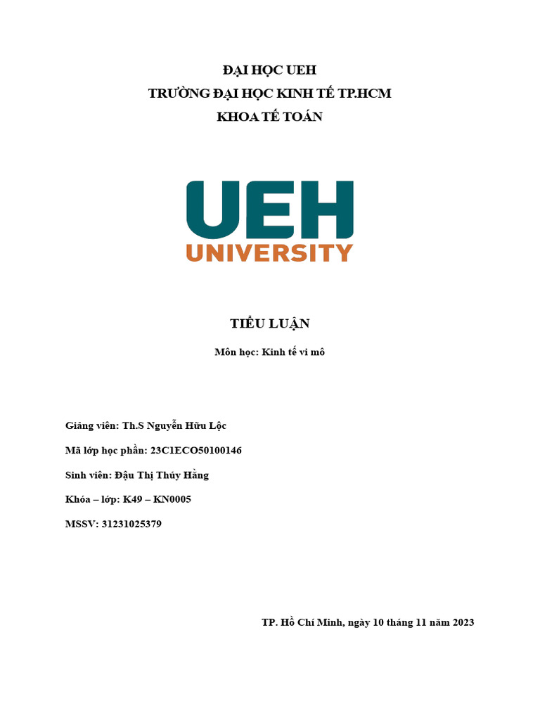 ĐẠI HỌC UEH | PDF