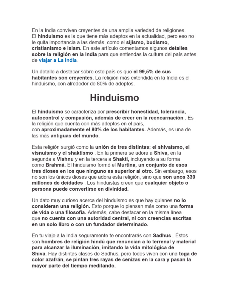 INDIA | PDF | Teología | Concepciones de dios