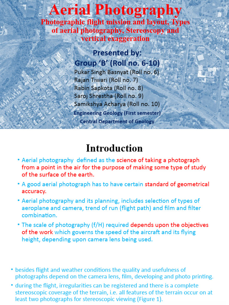 Aerial Photography | PDF | Stereoscopy | Camera Lens