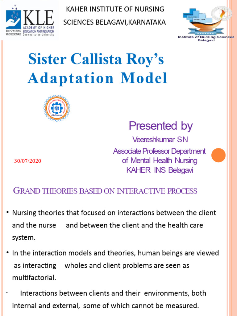 Roy's Adaptation Model | PDF | System | Nursing
