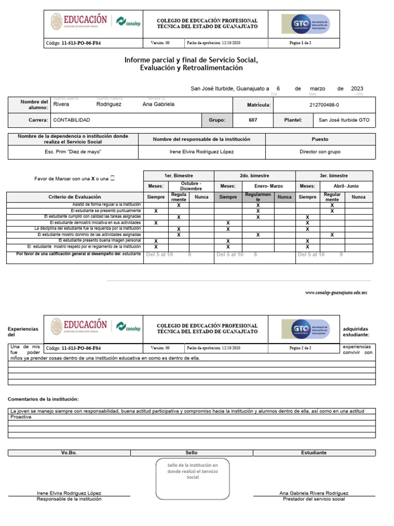 Informe Parcial y Final Ss | PDF