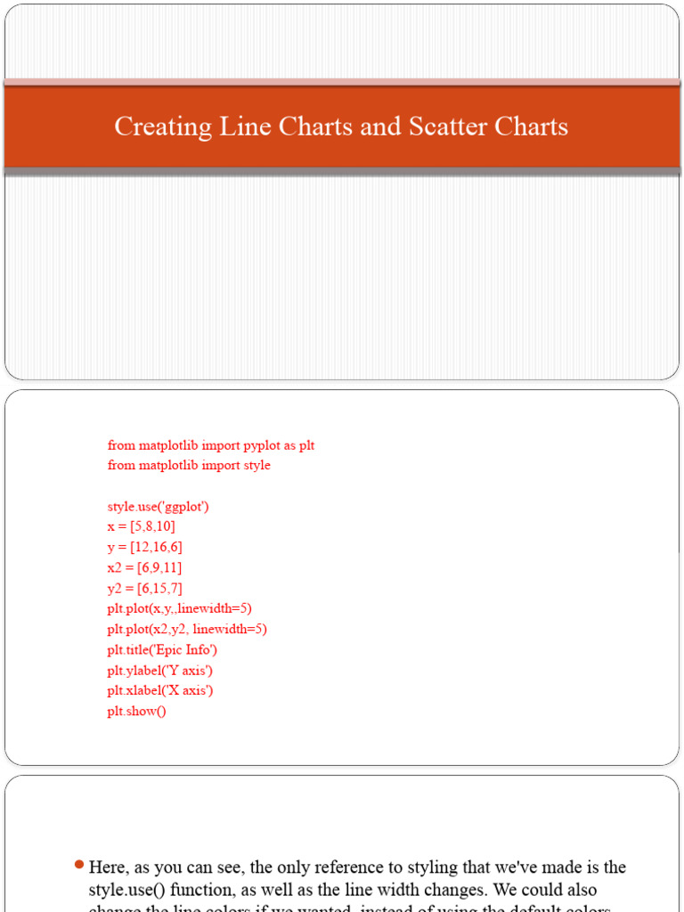 3.Creating Line Charts and Scatter Charts | PDF | Computer Programming 3.Creating Line Charts and Scatter Charts | PDF | Computer Programming