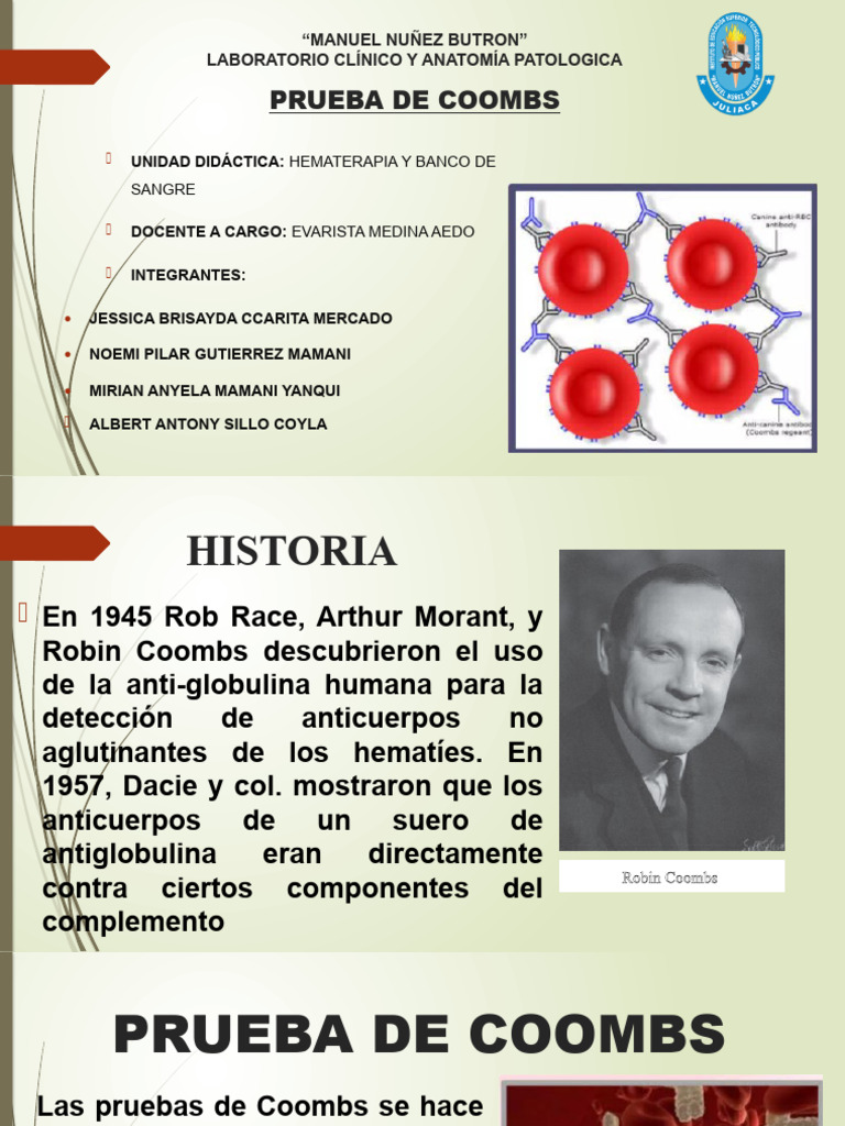 Prueba de Coombs | PDF | Sangre | Hematología