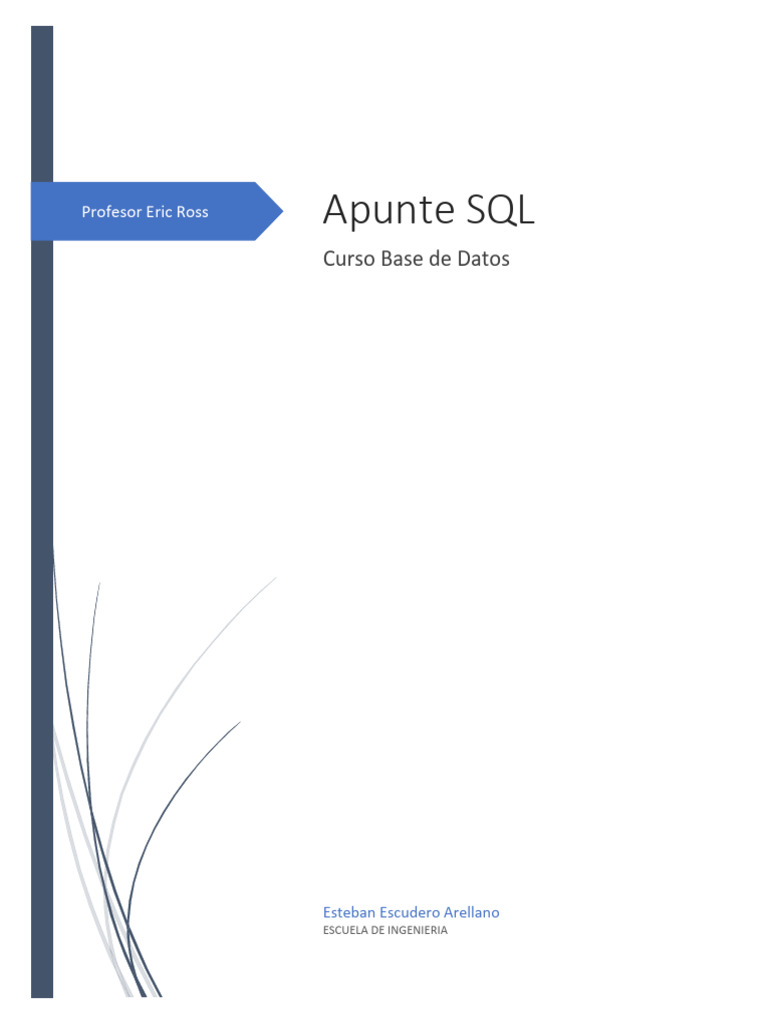 Apunte Base de Datos | PDF | SQL | Bases de datos