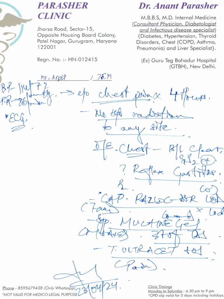 Prescription DR Anant | PDF