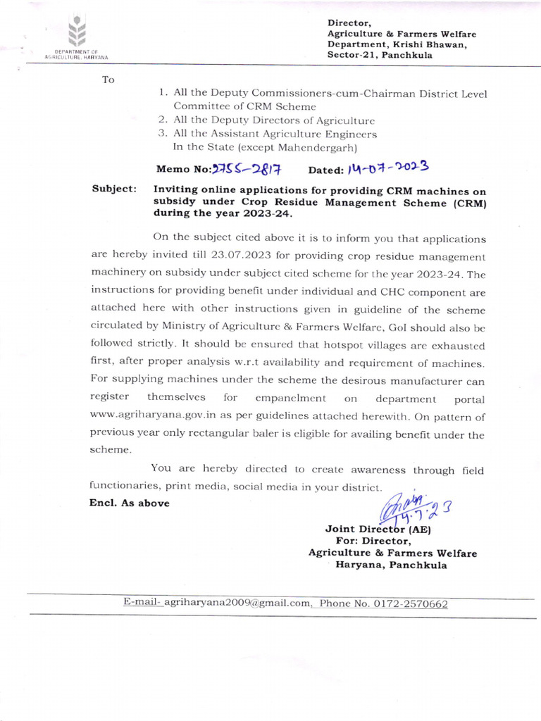 CRM Inviting Application 2023 | PDF | Agriculture