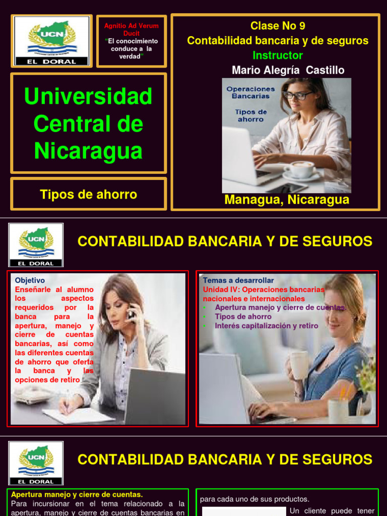 Clase No 9 Contabilidad bancaria y de seguros | PDF | Bancos | Interés