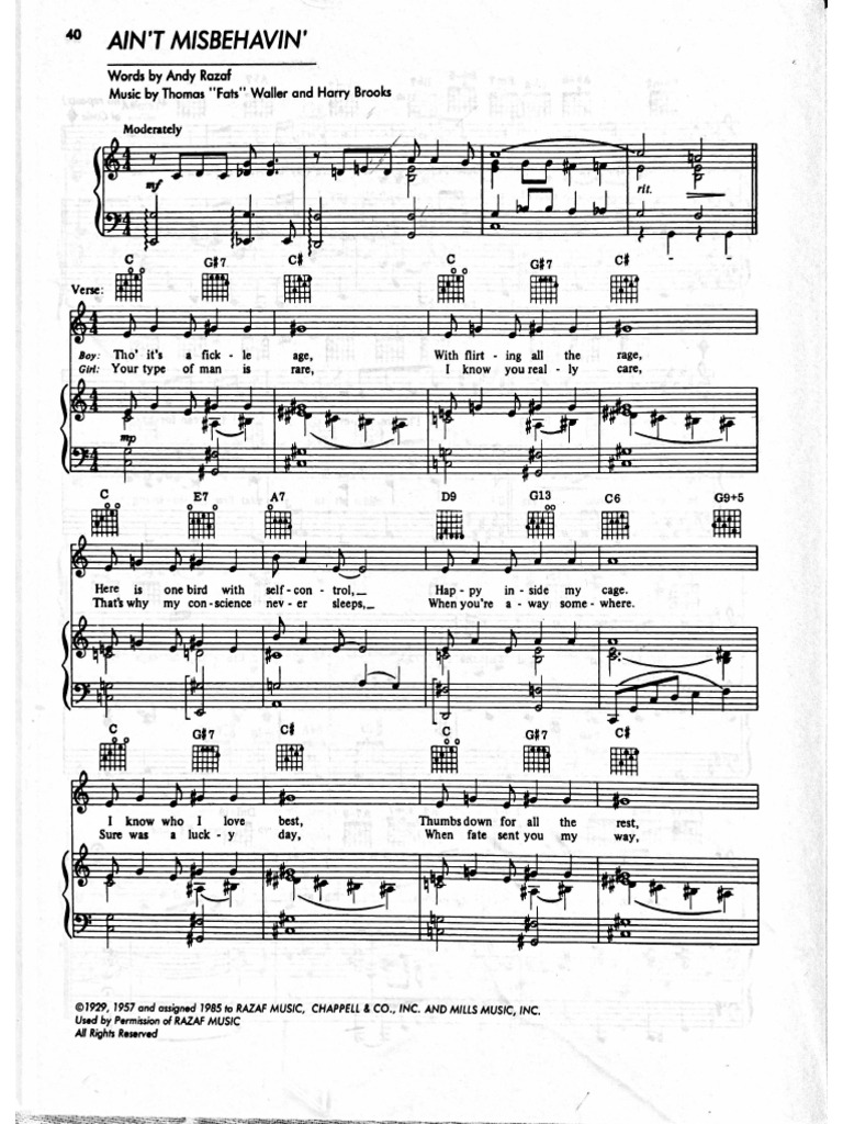 Ain't Misbehavin' | PDF