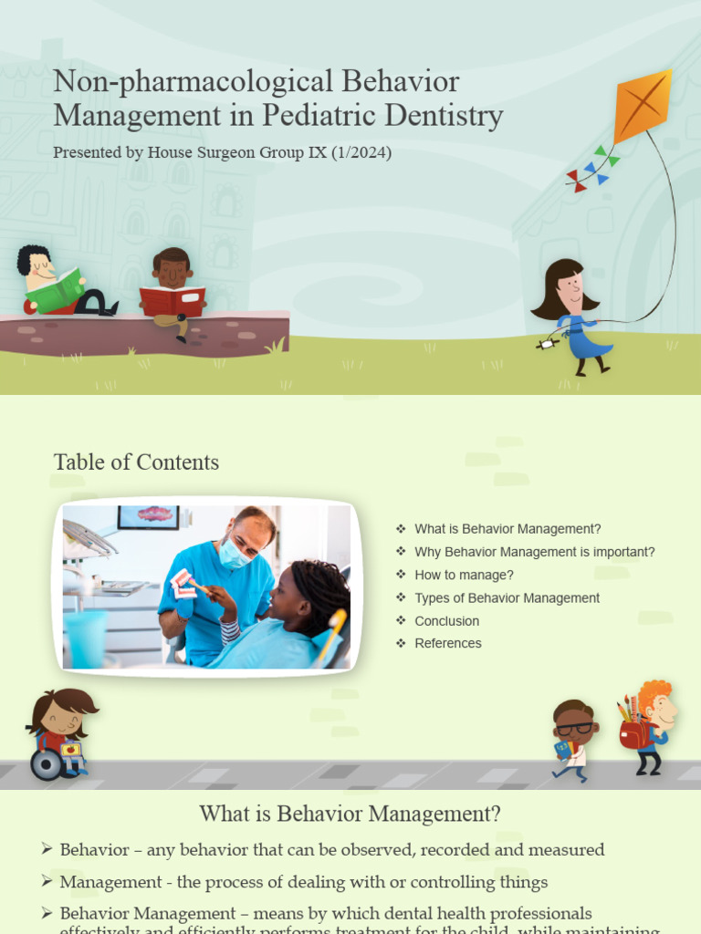 Non-Pharmacological Behavior Management in Pediatric Dentistry | PDF ...