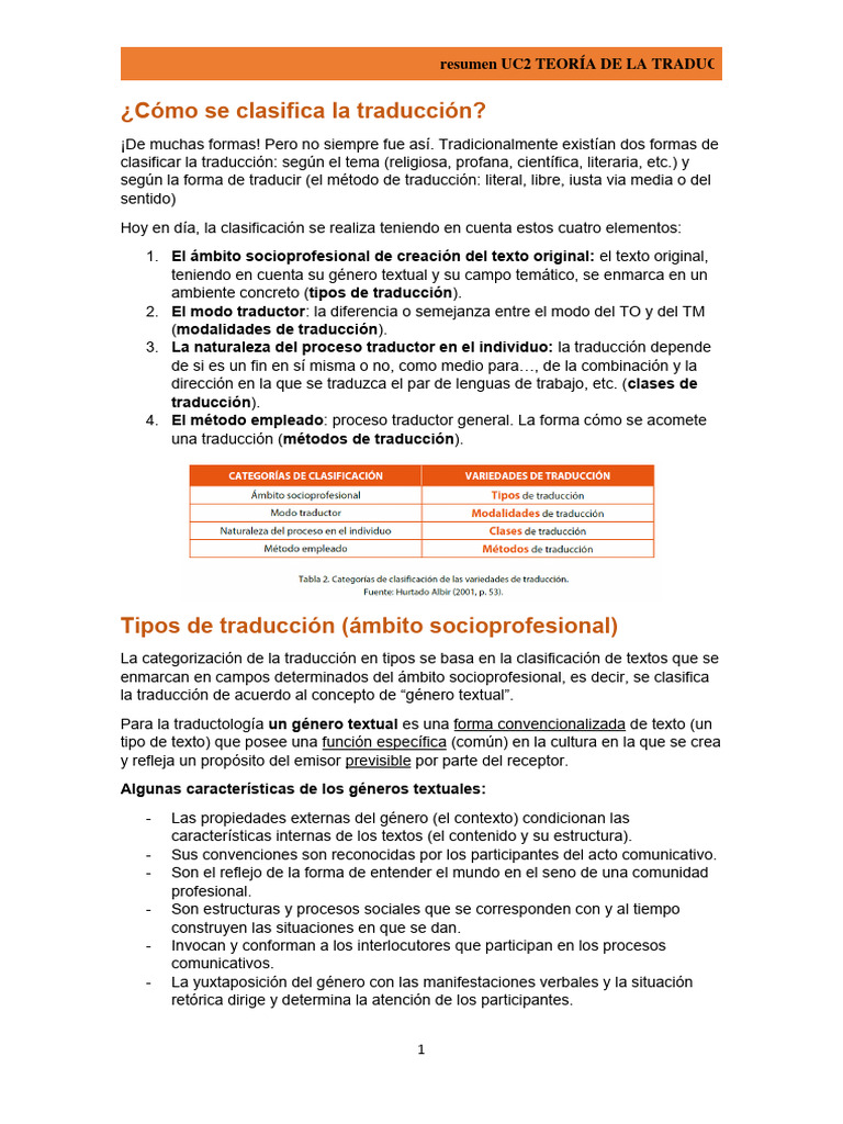 Resumen UC2 | PDF | Traducciones | Comunicación humana
