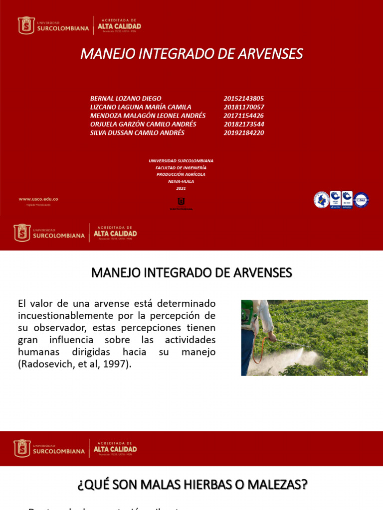 Manejo Integrado de Arvenses 3. 2021 | Descargar gratis PDF | Hierba ...