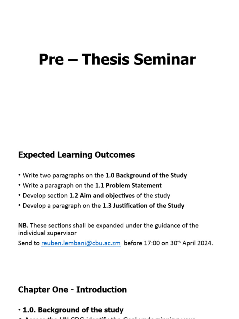 Pre - Thesis Seminar | PDF | Career & Growth | Business