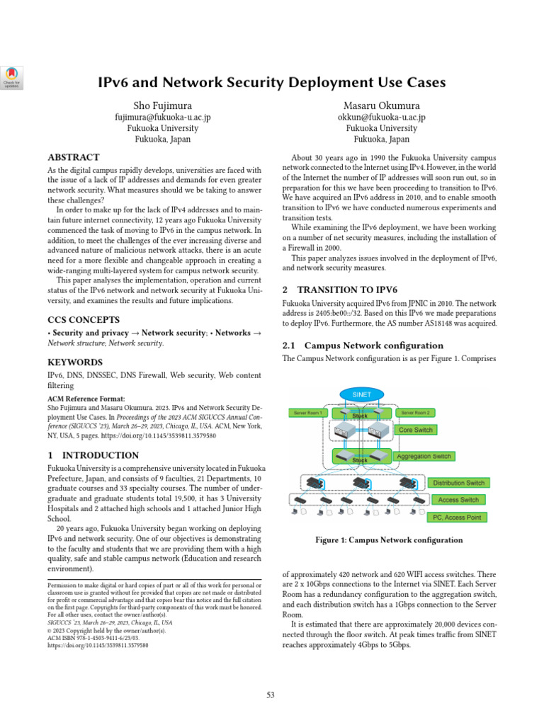 Ipv6 and Network Security Deployment Use Cases: Sho Fujimura Masaru Okumura | PDF | Domain Name ...