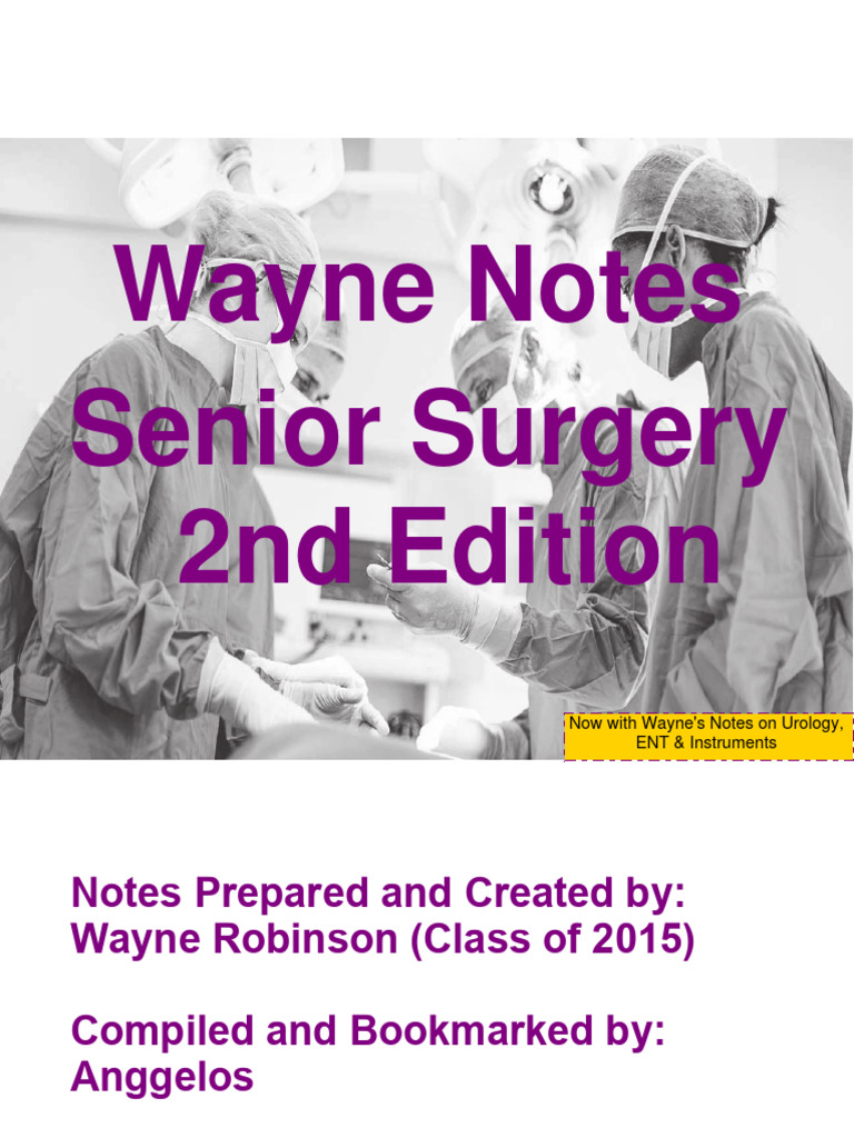 Wayne Notes Surgery | PDF | Saline (Medicine) | Clinical Medicine