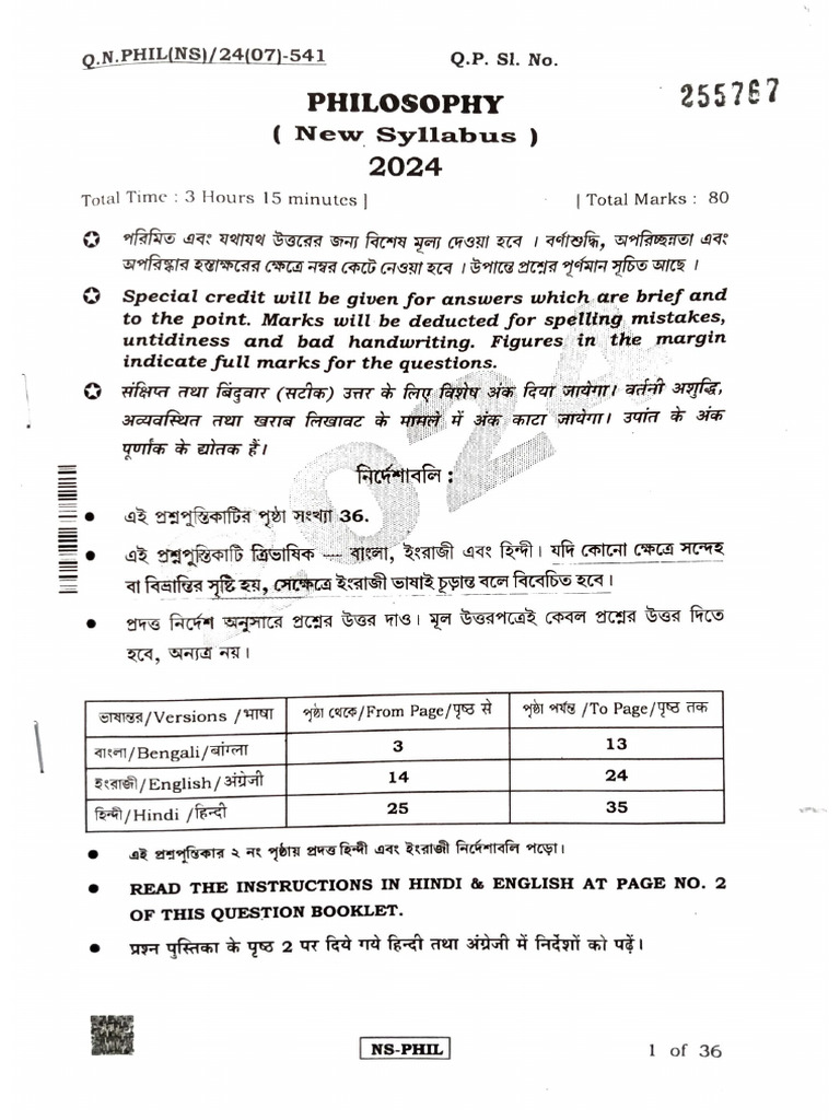 Class 12th Philosophy Question 2024 - 20240223 | PDF
