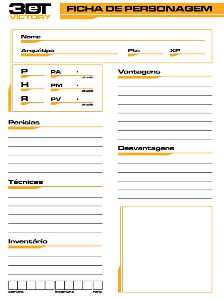 Ficha Personagem Base | PDF